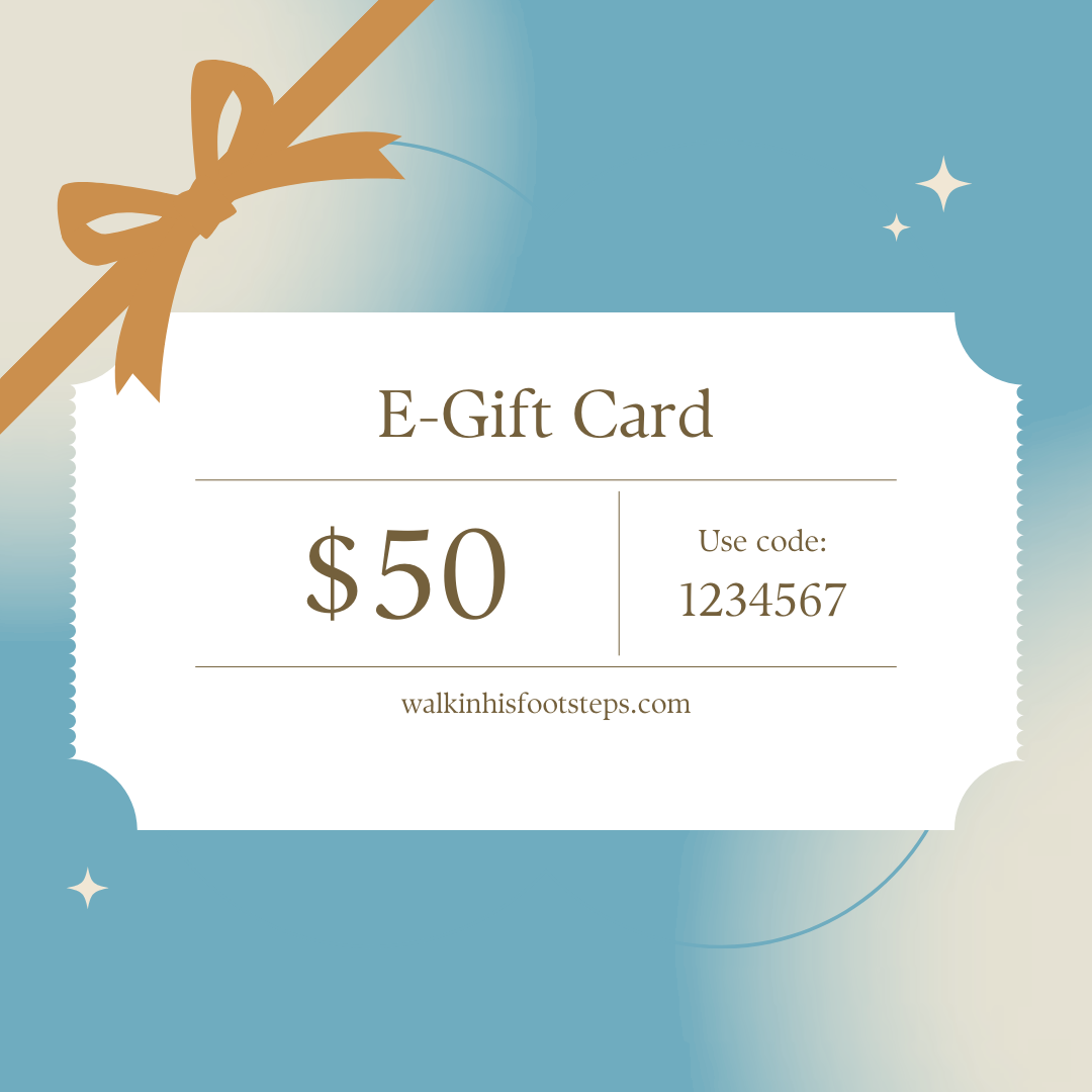 E-Gift Card | Christian Gifts – Walk In His Footsteps