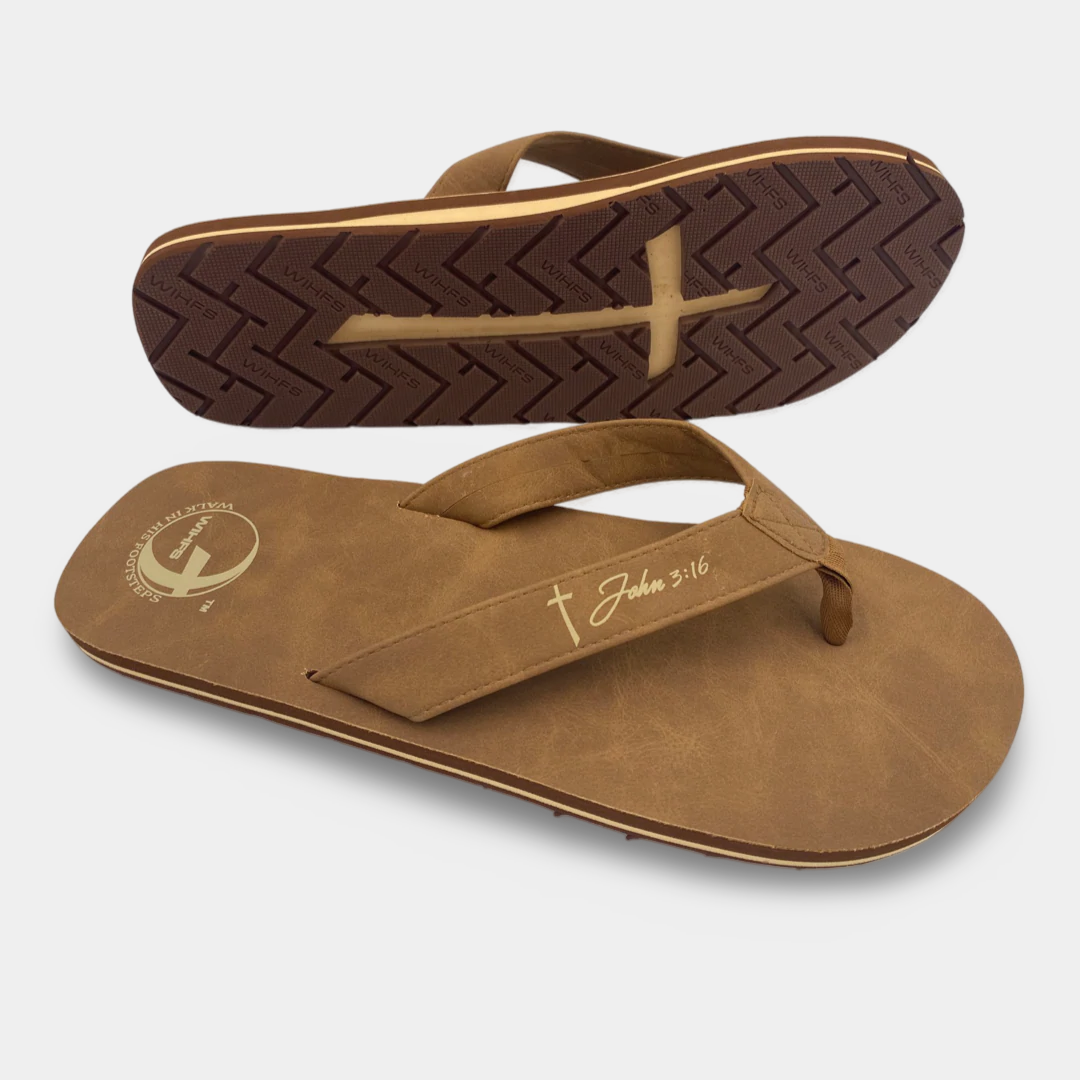 Men's Cross Bottom Sandals – Walk In His Footsteps