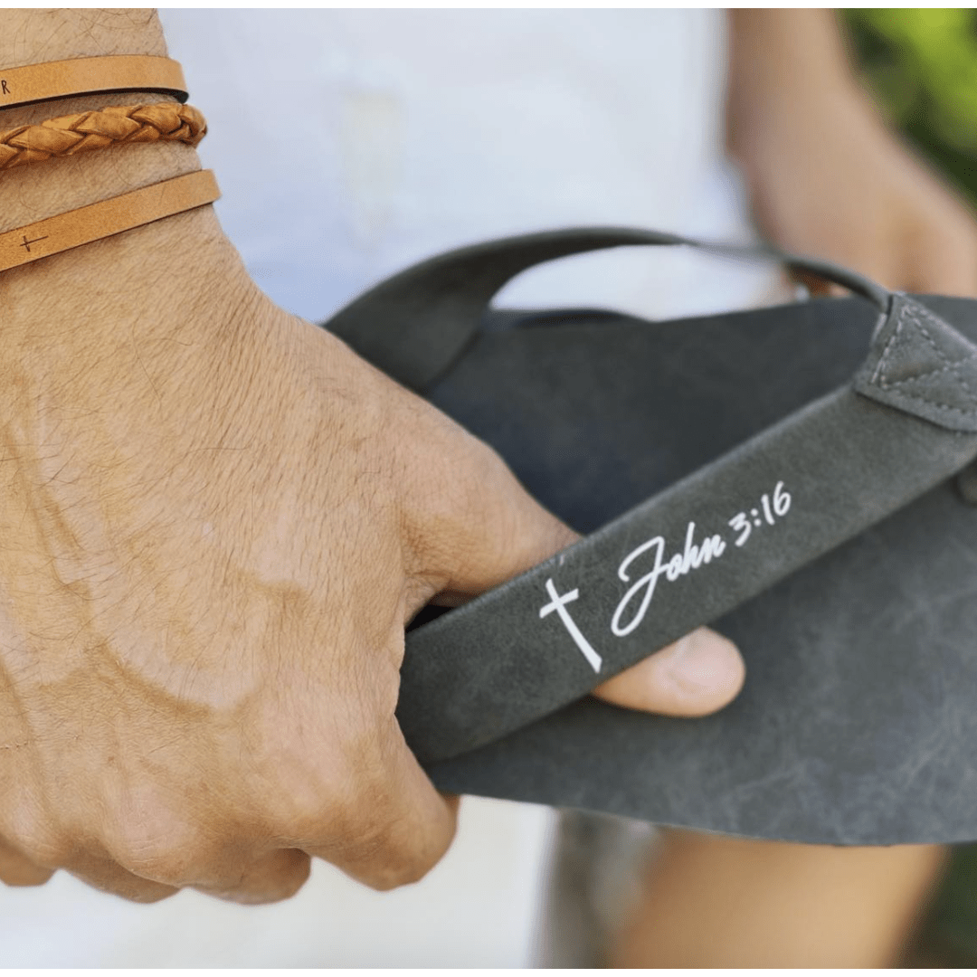 MEN's - Christian Footwear - Cross Bottom Sandals – Walk In His Footsteps