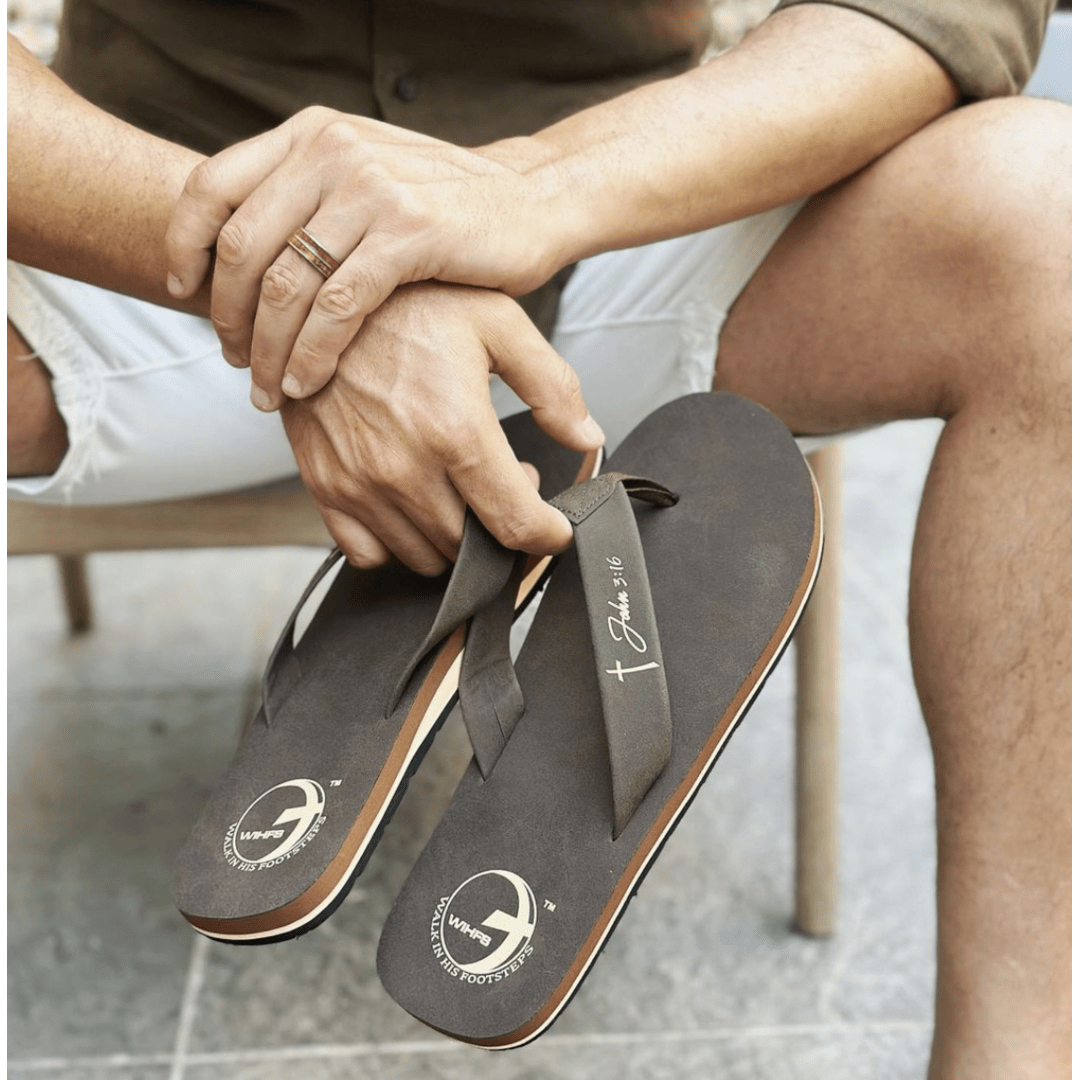Men's Cross Bottom Sandals – Walk In His Footsteps