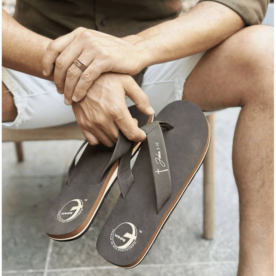 MEN's - Christian Footwear - Cross Bottom Sandals – Walk In His Footsteps