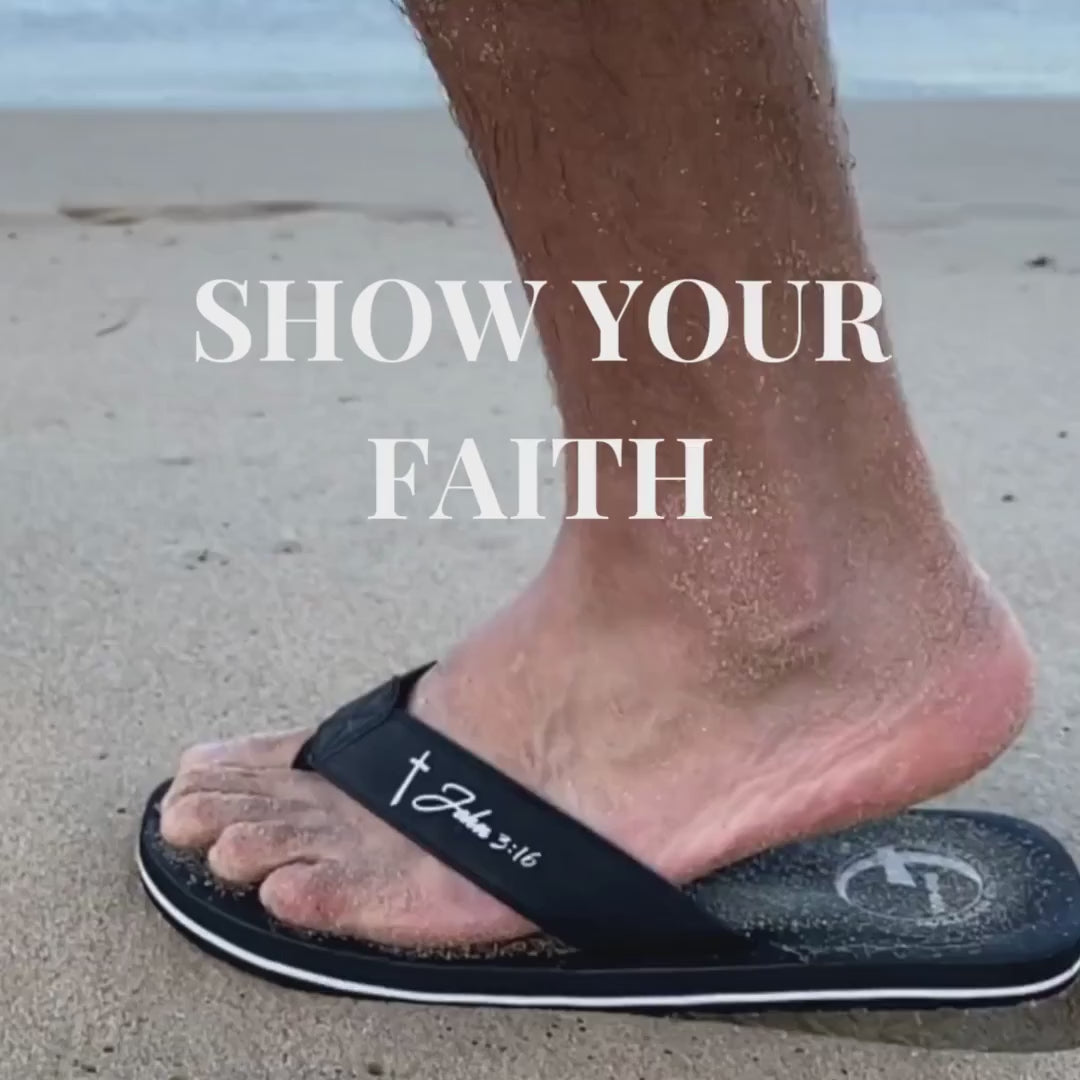 Men's Cross Bottom Sandals – Walk In His Footsteps