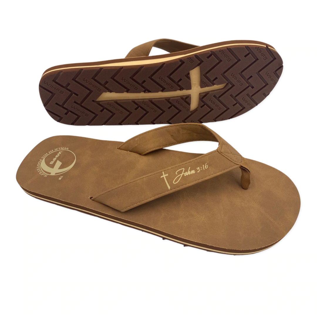 MEN's - Christian Footwear - Cross Bottom Sandals – Walk In His Footsteps