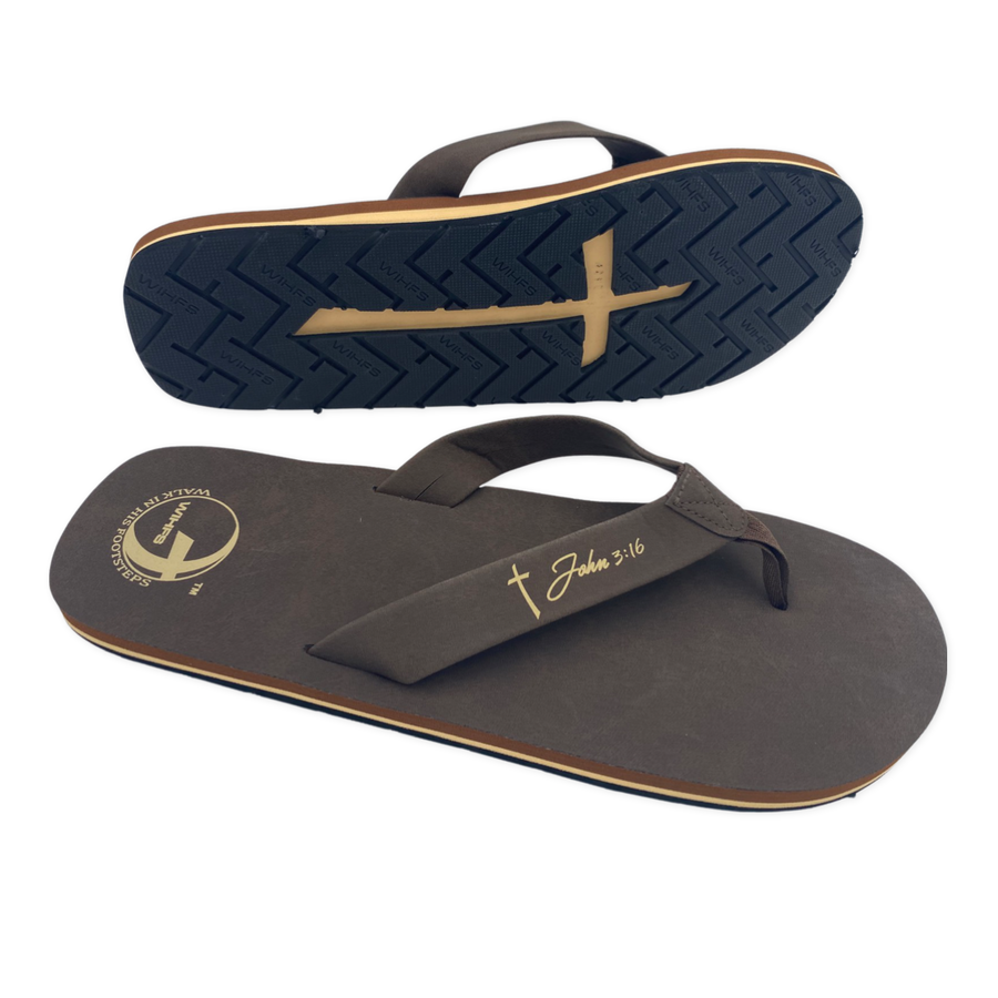 MEN's - Christian Footwear - Cross Bottom Sandals – Walk In His Footsteps